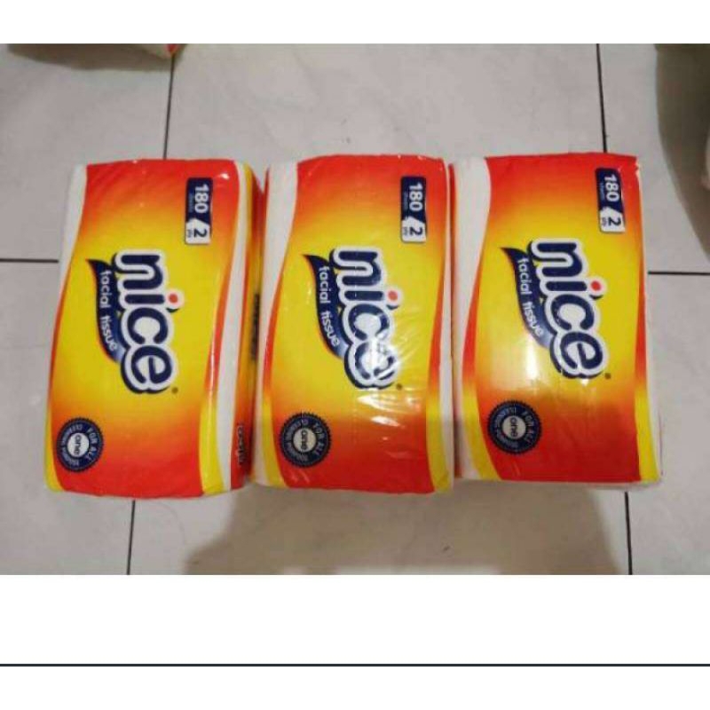 Jual Tissue Tisu Nice facial 180 sheet ( Paket 3 pcs) | Shopee Indonesia