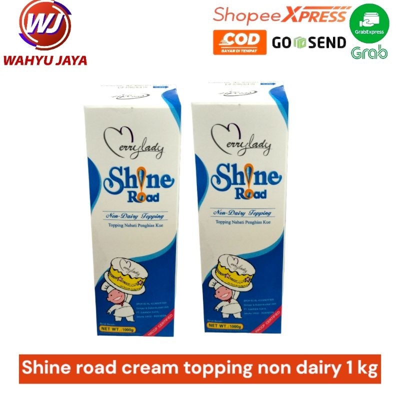 Jual shine road cream topping non dairy 1 kg | Shopee Indonesia