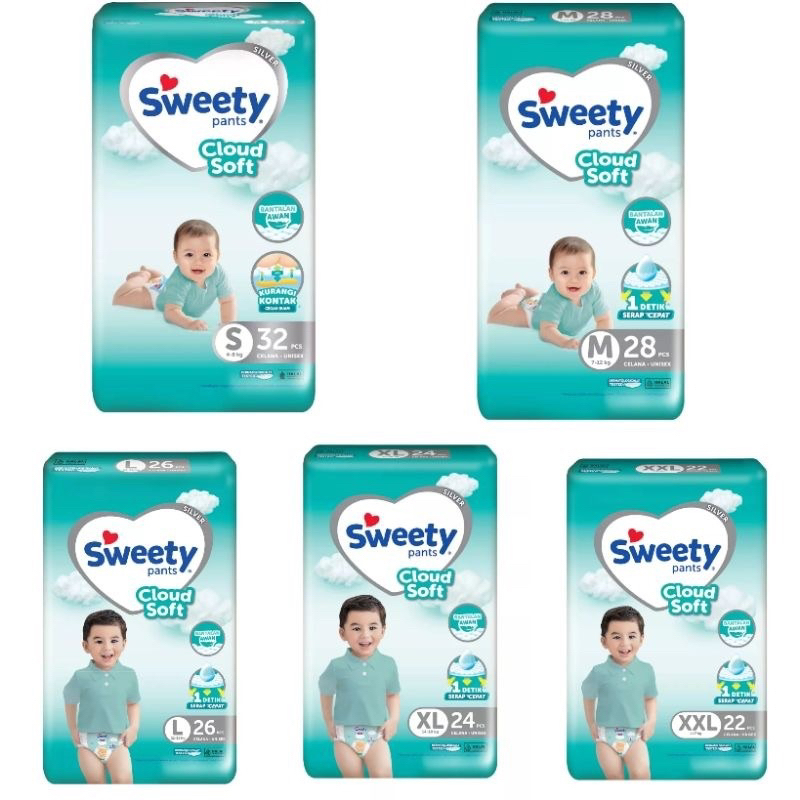 Jual Sweety Silver NBS20 / NBS40 / S32 / M28 / L26 / XL24 / XXL22 ...