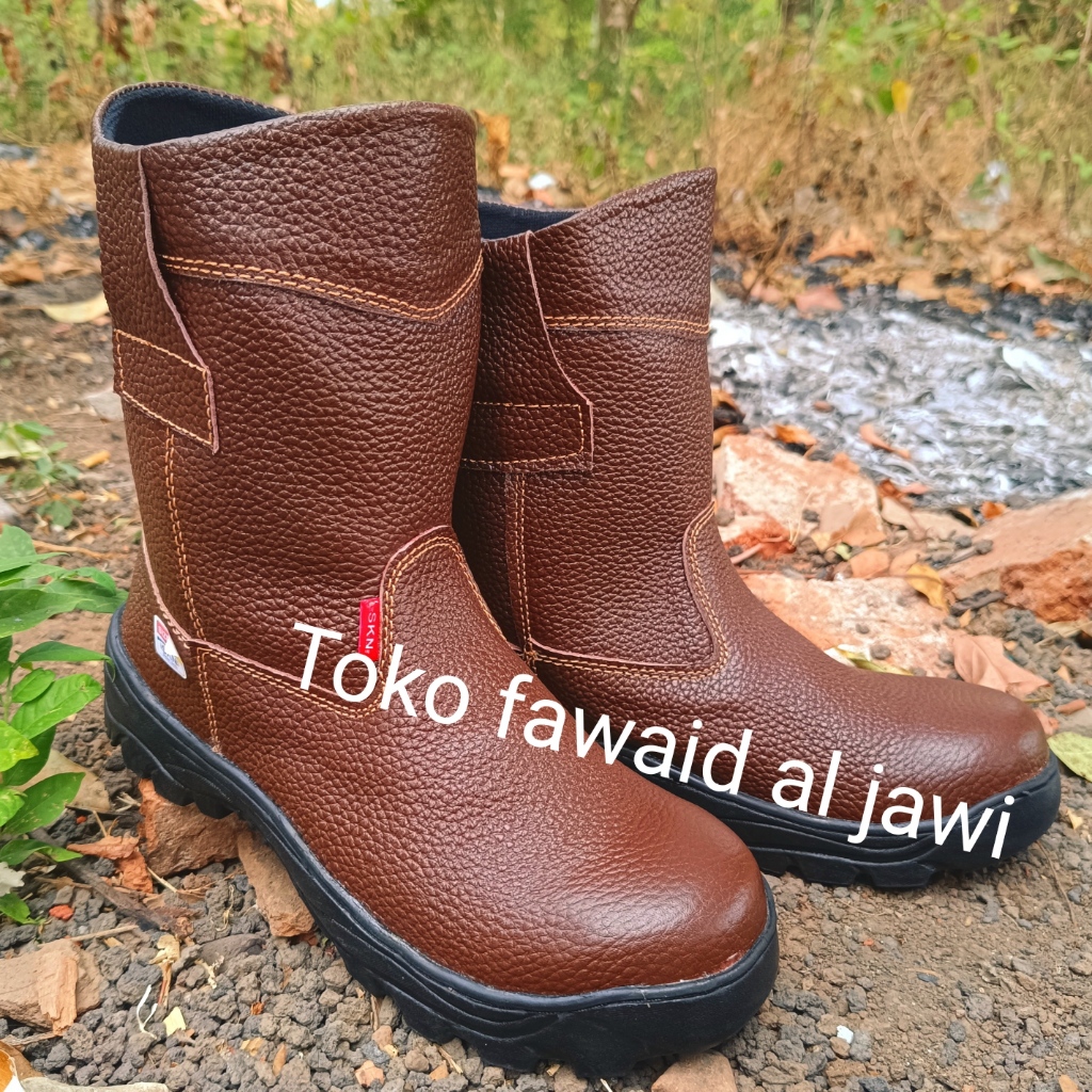 Jual Sepatu safety kulit sapi tahan api las sepatu king skn ujung besi ...