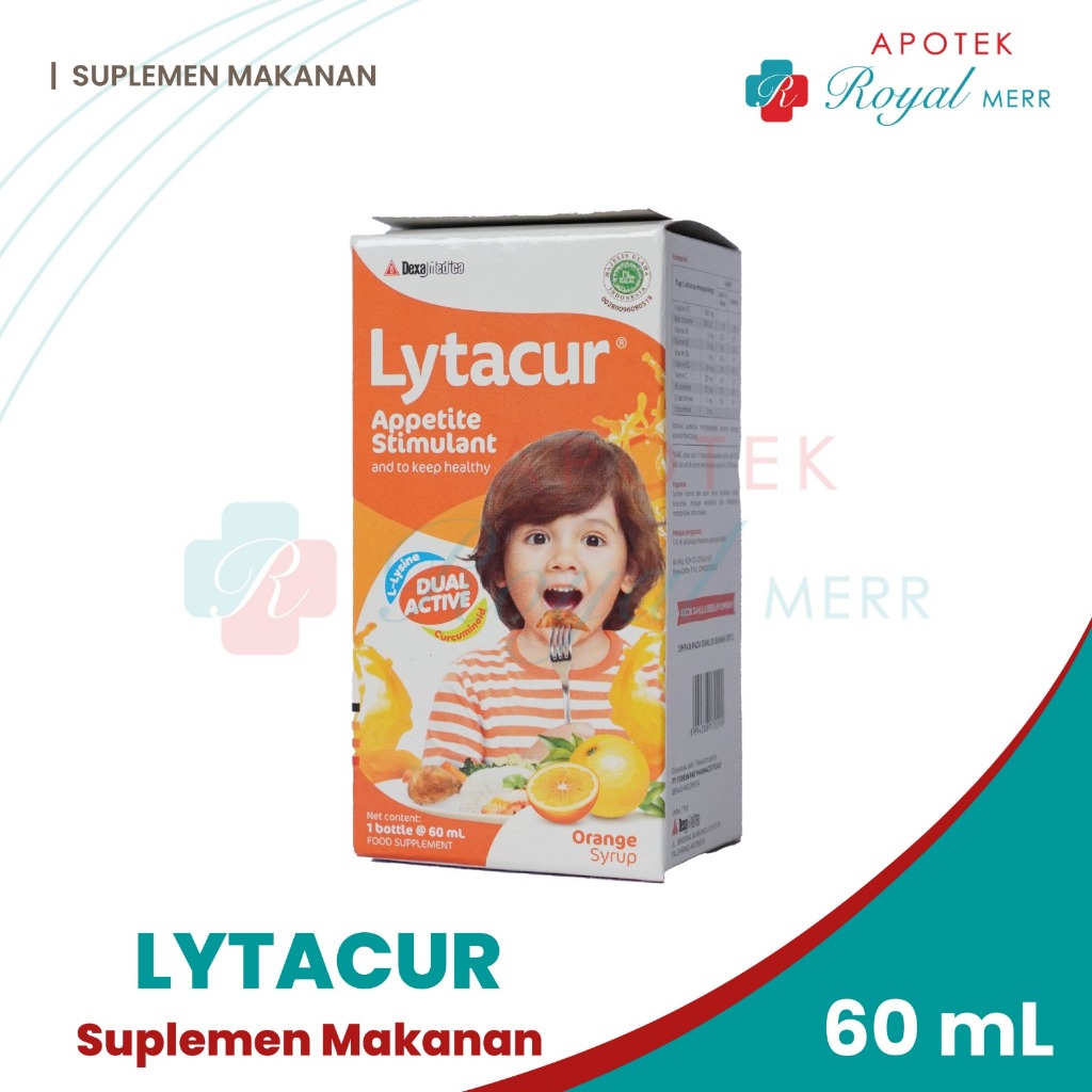 Jual LYTACUR SIRUP 60 ML Suplemen Penambah Nafsu Makan Anak | Shopee ...
