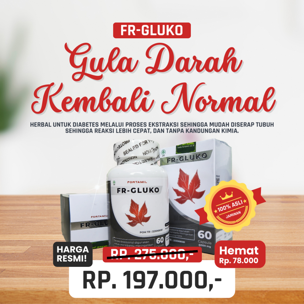 Jual Fortamil FR-Gluko Kapsul Obat Herbal Penurun Gula Darah Diabetes ...