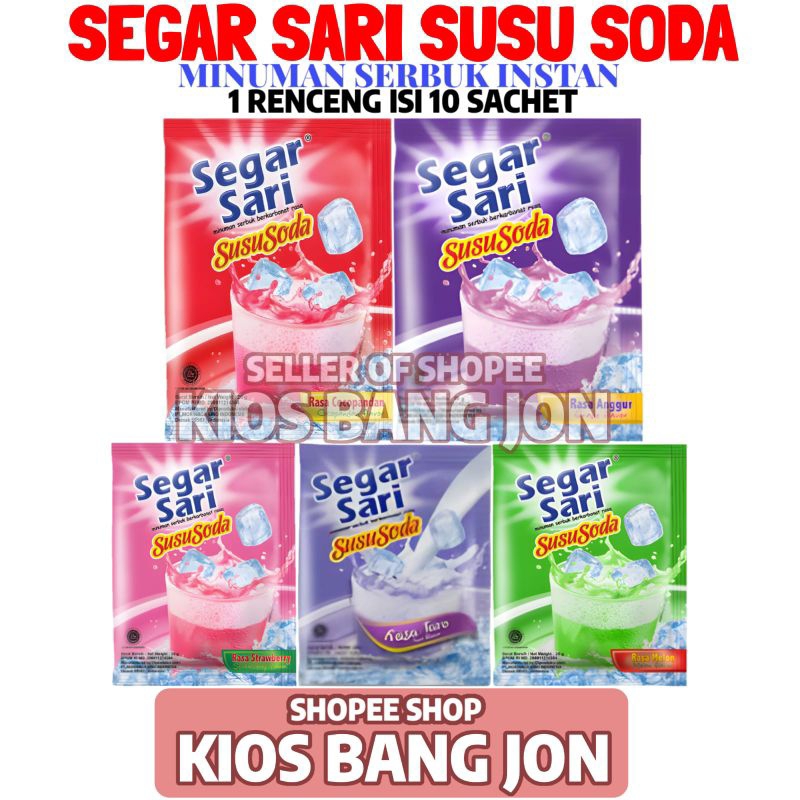 Jual Segar Sari Susu Soda Minuman Sachet 1 Renceng Isi 10 Sachet ...