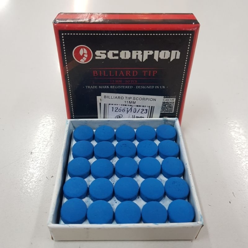 Jual Tips tip ujung stick stik billiard biliar bilyar Scorpion 11mm 11 ...