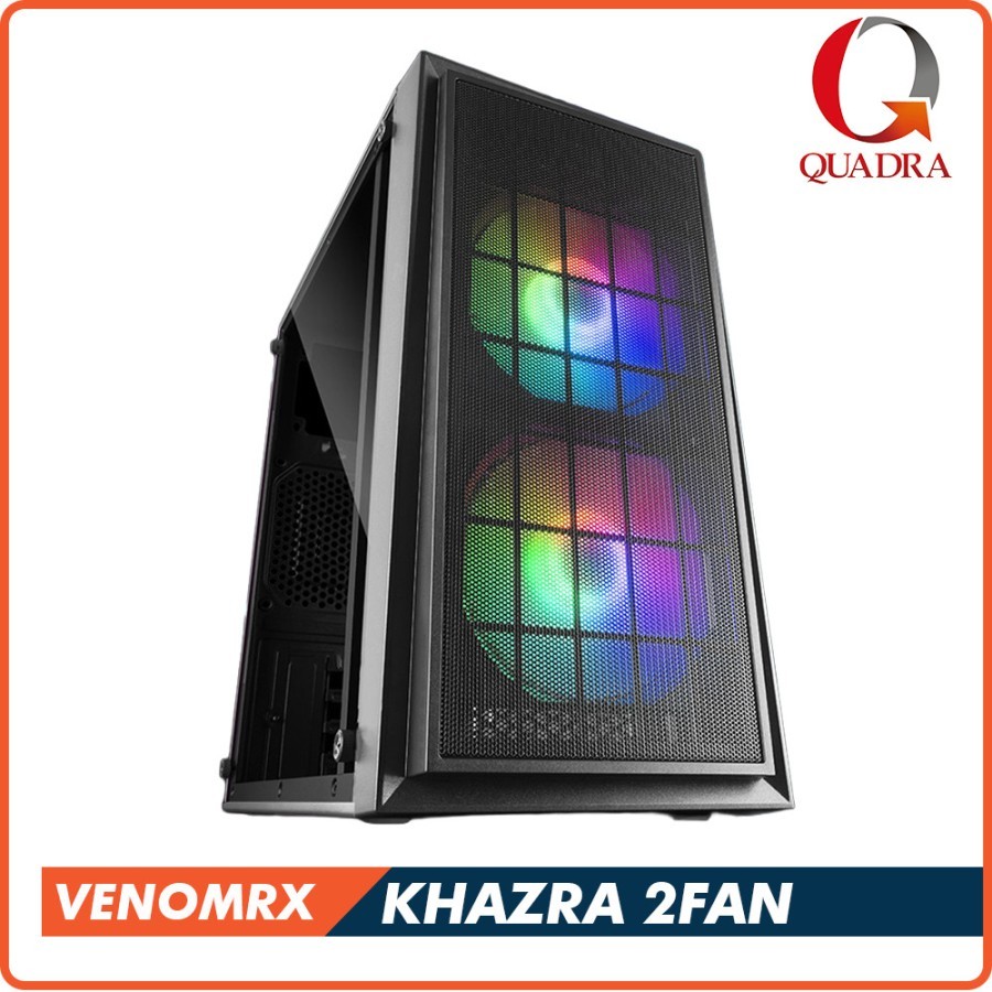 Jual VENOMRX KHAZRA M-ATX GAMING CASE Transparant 2Fan | Shopee Indonesia