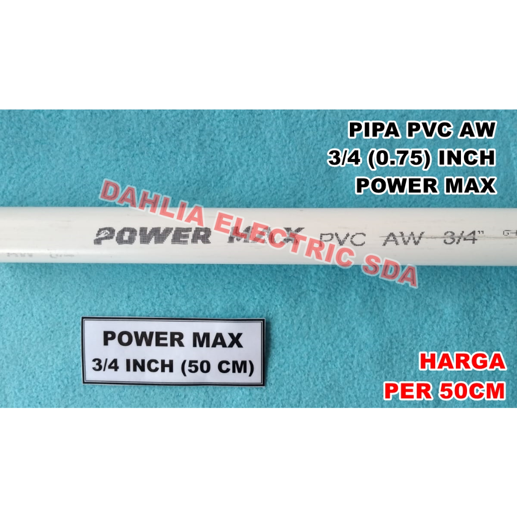 Jual PIPA PVC 3/4 AW POWER MAX PUTIH 50CM | Shopee Indonesia
