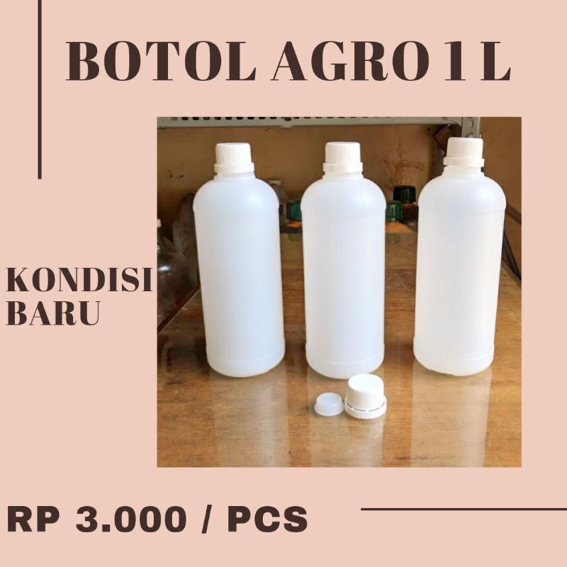 Jual BOTOL LABOR AGRO / BOTOL PUPUK / HDPE 1 LITER | Shopee Indonesia