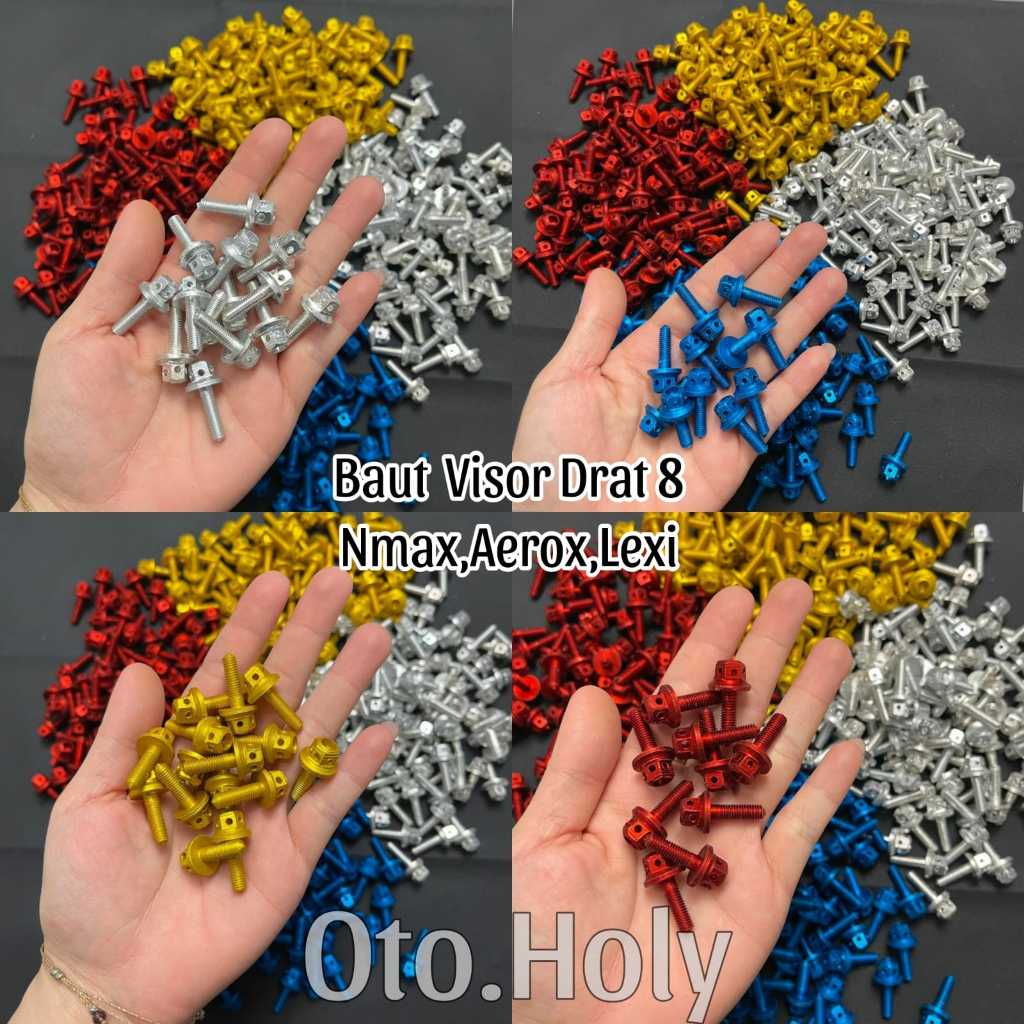 Jual BAUT PROBOLT VISOR PENDEK DRAT 8 BAUT VISOR WINDSHIELD NMAX AEROX ...