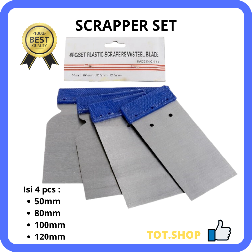 Jual Scrapper Set isi 4 pcs / Kapi Set / Kape Set / Skrap / Pengerok ...