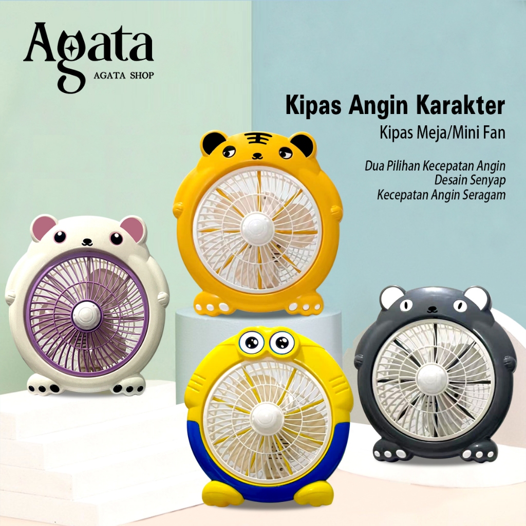 Jual Kipas Angin Meja Karakter 10inch Portable Listrik Table Fan Lucu ...