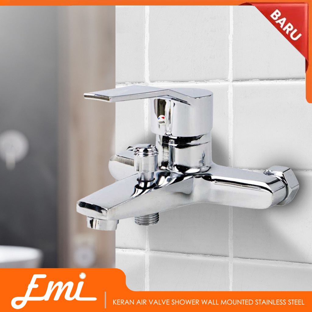 Jual Keran Air Valve Shower Wall Mounted Stainless Steel 2 Way Water ...