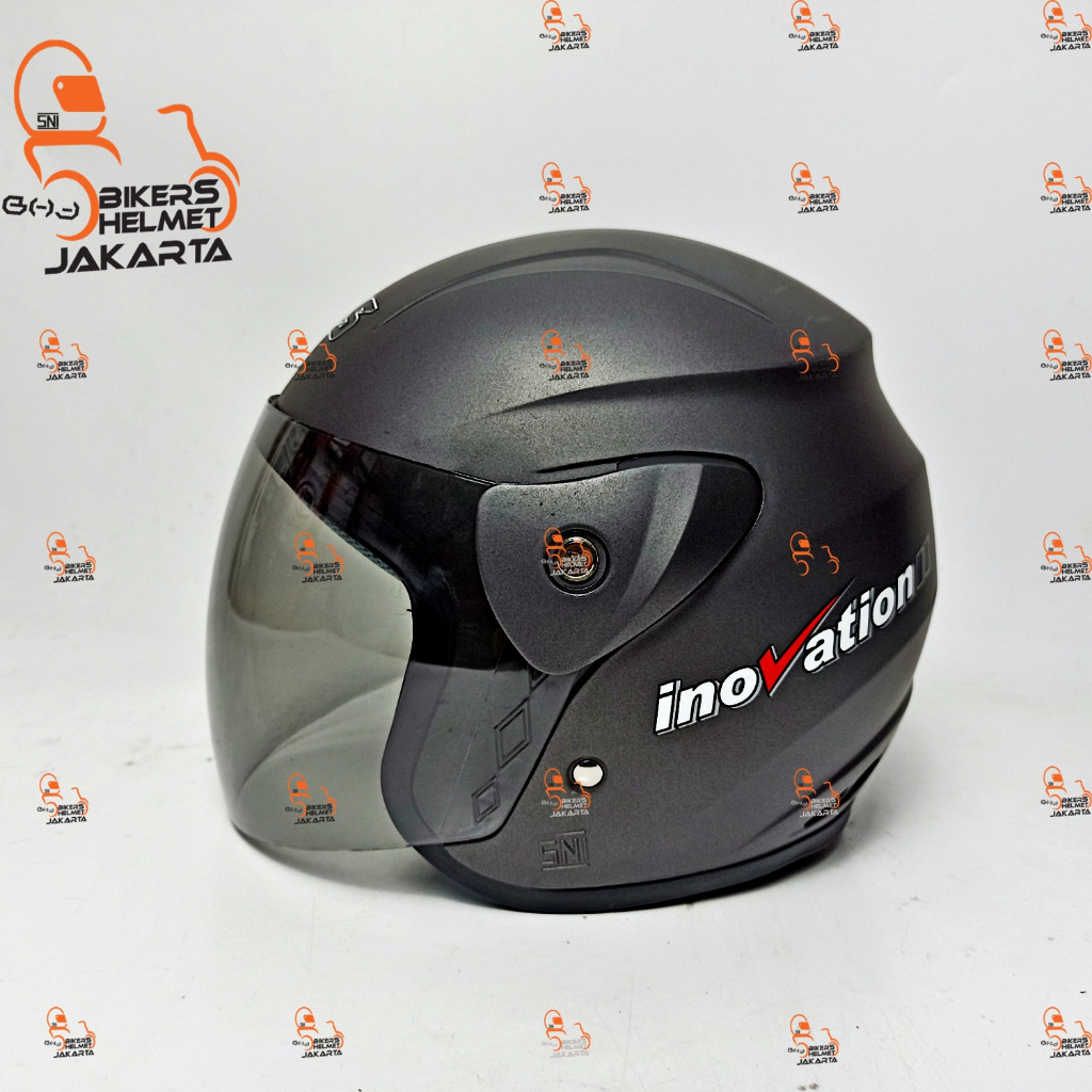 Jual HELM EVOLUTION POLOS GREY DOFF HALF FACE SNI KBS | Shopee Indonesia