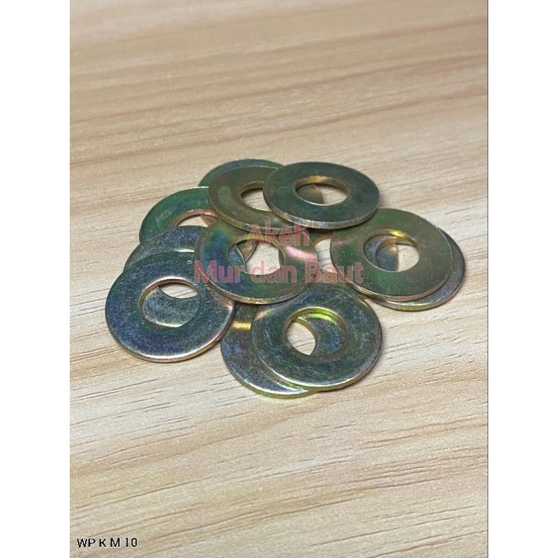 Jual Ring Plat Besi Kuning M10/M12 / Ring WP Washer Plate Besi Kuning ...