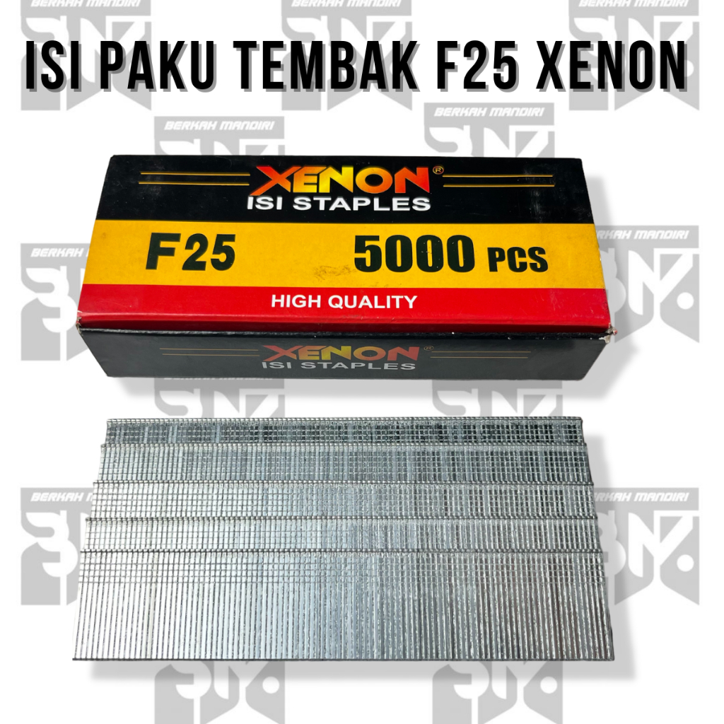 Jual XENON Isi Staples Mesin Paku Tembak F25 Lurus Mata Air Nailer Nail ...