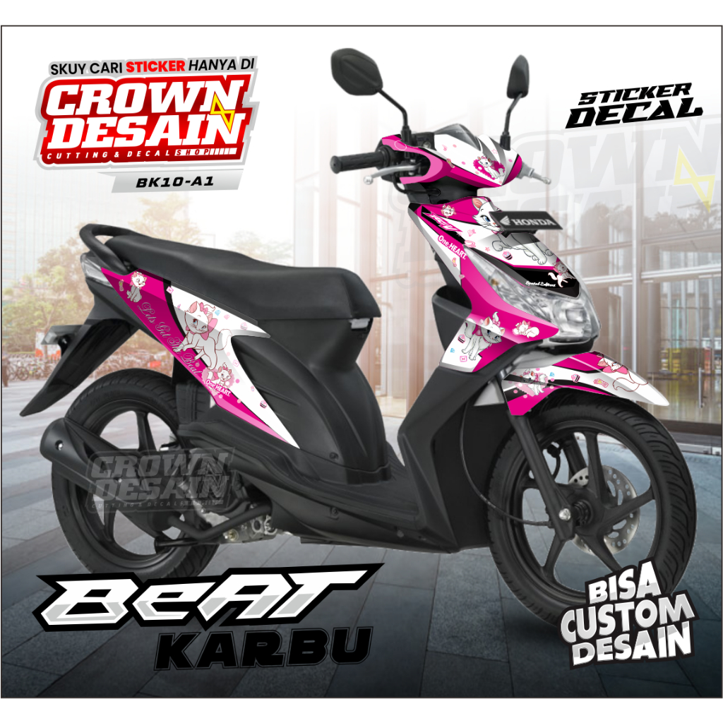 Jual Stiker Sticker Decal BEAT KARBU Pink FullBody Variasi - Dekal ...