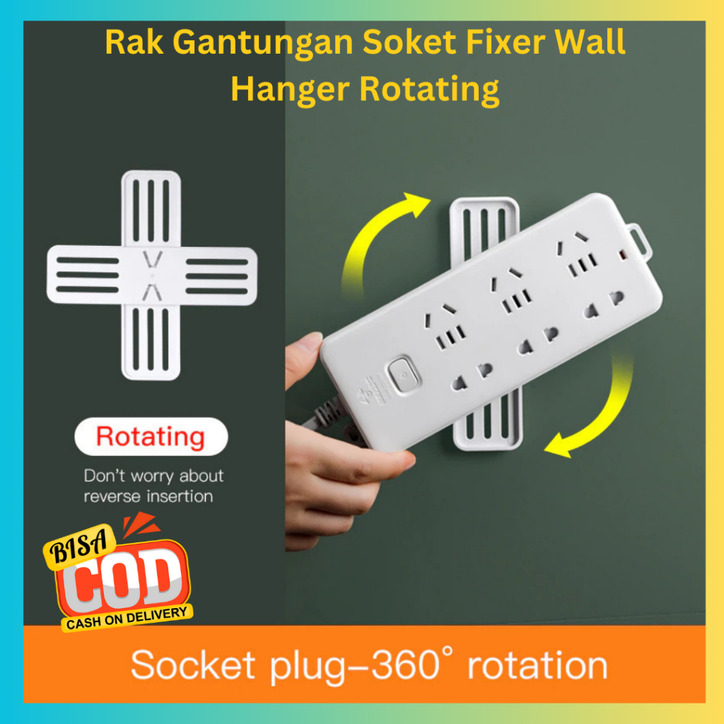 Jual Rak Gantungan Soket Fixer Wall Hanger Rotating | Shopee Indonesia