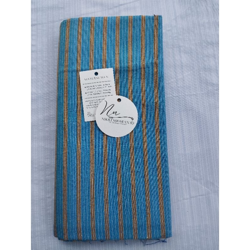 Jual Kain Tenun Lurik - Motif Biru Adem - Kain - Etnik | Shopee Indonesia