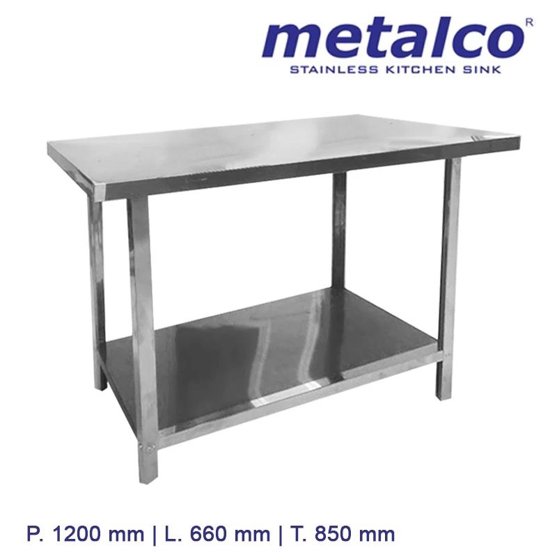 Jual Meja Preparation 2 rak Stainless. MWT2 METALCO | Shopee Indonesia