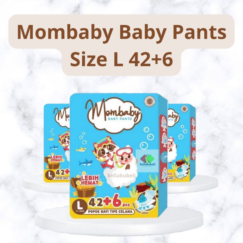 Jual MOMBABY PANTS SIZE L 42+6 PCS, POPOK BAYI TIPE CELANA - BB | Shopee Indonesia