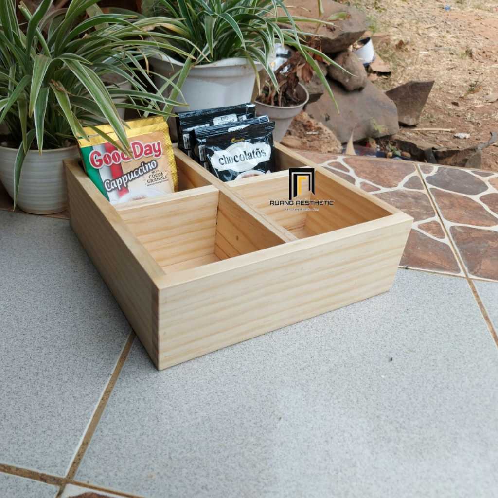 Jual Tempat Minuman Sachet Rak kopi teh sachet bpx kotak serbaguna kayu ...