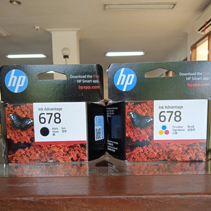 Jual Tinta cartridge HP 678 100% ORIGINAL HP Deskjet ink advantage 1010 1500 2500 2600 3500 4500 ...
