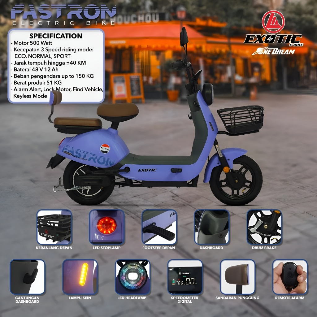 Jual Sepeda listrik exotic fastron garansi resmi - kinara electric ...