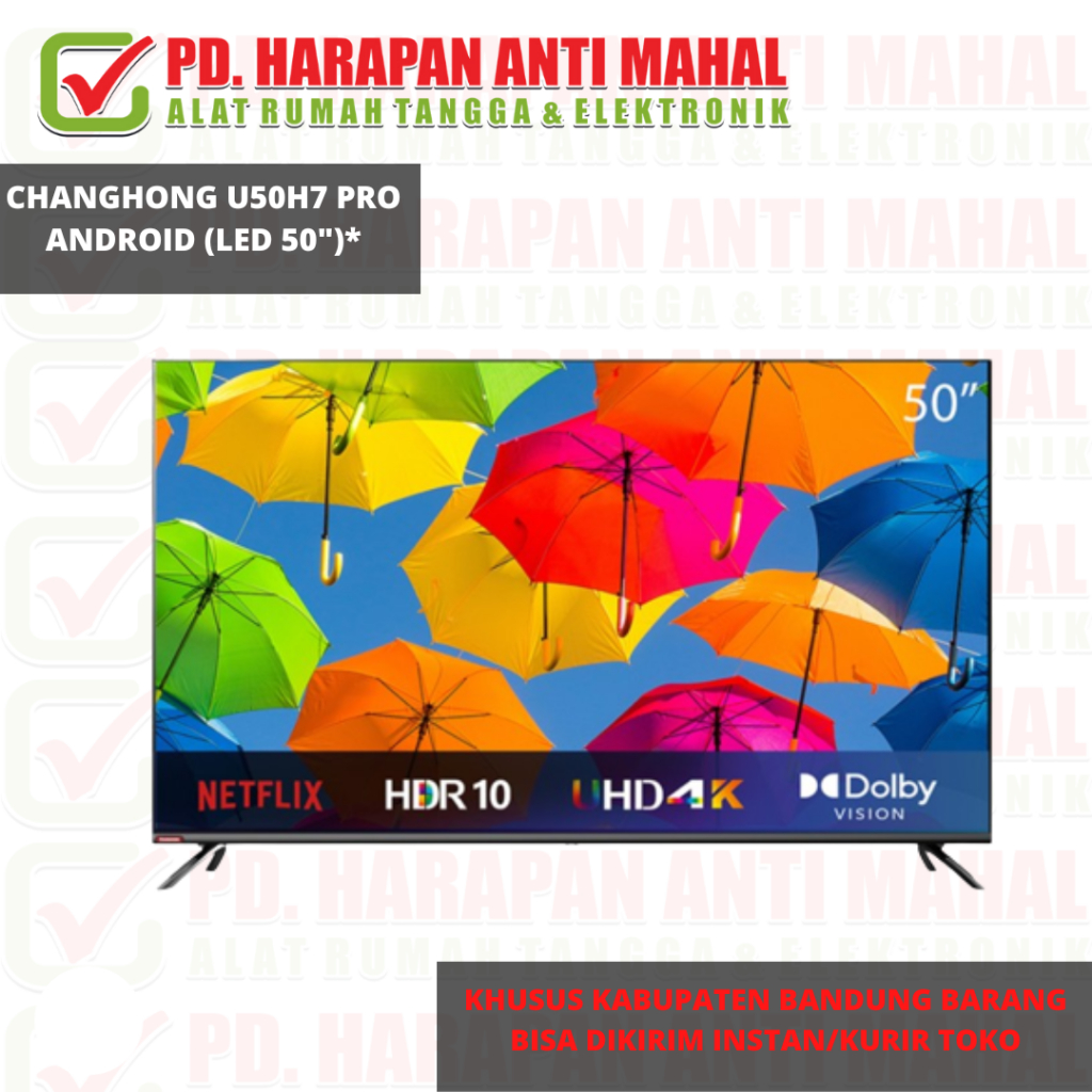 Jual CHANGHONG U50H7 PRO ANDROID (LED 50")*/CHANGHONG U50H7 LED SMART TV 50 INCH UHD 4K DIGITAL ...