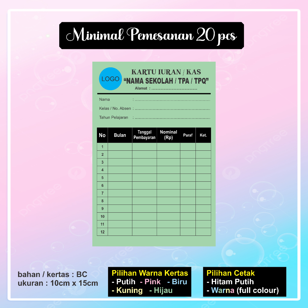 Jual KARTU IURAN RT KARTU IURAN KOS KARTU SPP KARTU KAS KARTU INFAQ ... Jual KARTU IURAN RT KARTU IURAN KOS KARTU SPP KARTU KAS KARTU INFAQ ...