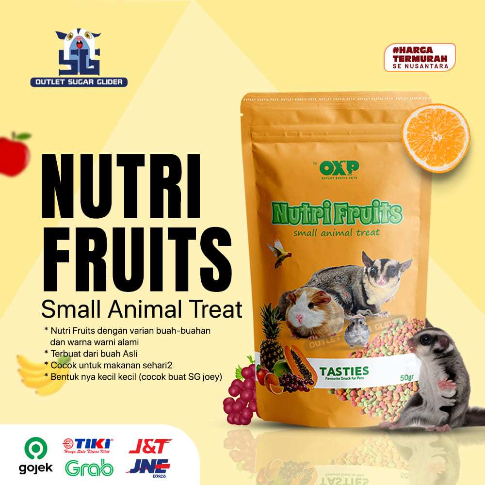 Jual NUTRI FRUITS - PELLET BUAH INSTAN NUTRISI MAKANAN SUGAR GLIDER 50 ...