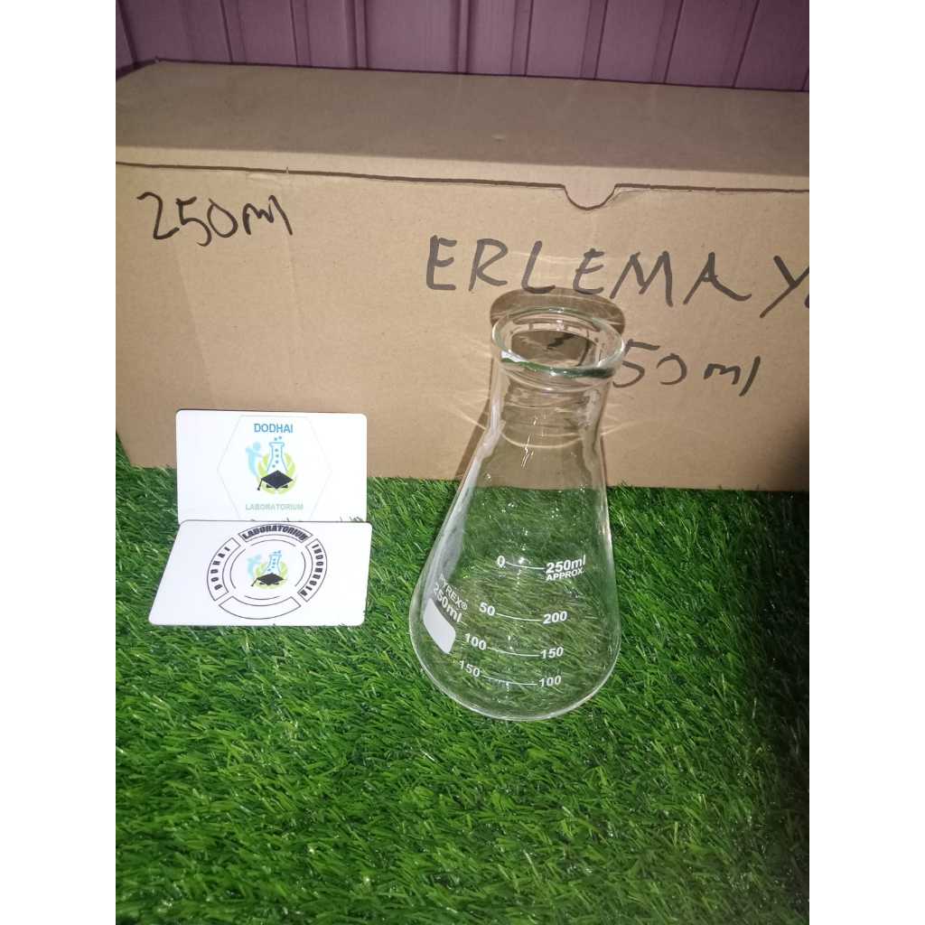 Jual Erlenmeyer / Erlenmayer / Elemayer / elemeyer pyrex 250ml | Shopee ...