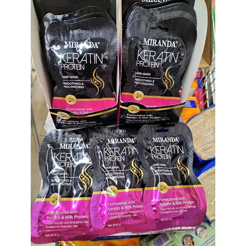 Jual Miranda Keratin Protein Hair mask Sachet 25g+5g | Shopee Indonesia