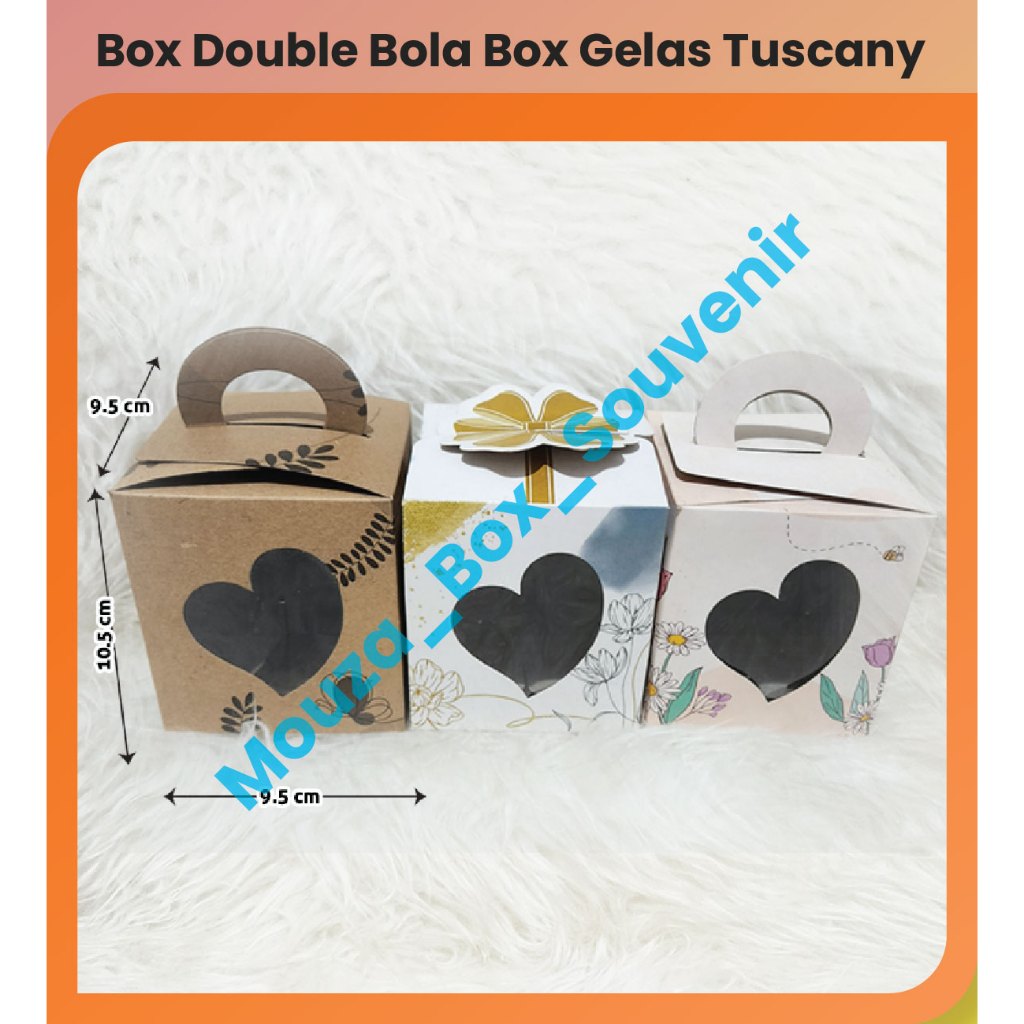 Jual ( 50PCS ) BOX UNTUK KEMASAN DOUBLE BOLA/BOX GELAS TUSCANY | Shopee ...
