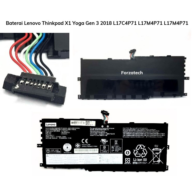 Jual Baterai Lenovo Thinkpad X1 Yoga Gen 3 2018 L17C4P71 L17M4P71 ...