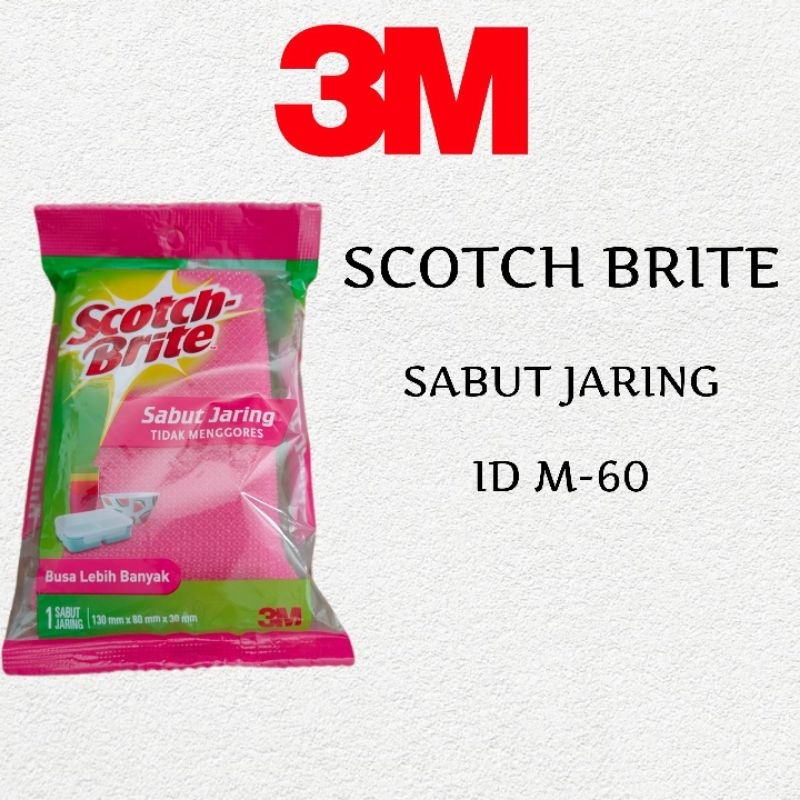 Jual 3M Scotch-Brite Sabut Jaring ID-M60 / Anti Gores/ 3x Lebih Bersih ...