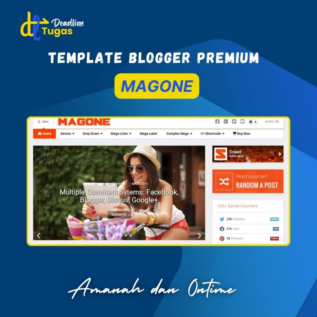 Jual Template Blogger Premium MagOne Responsive News & Magazine | Shopee Indonesia