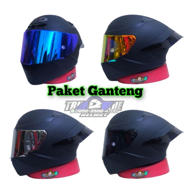 Jual Helm KYT TTC / TT Course Black Dop PAKET GANTENG | Shopee Indonesia