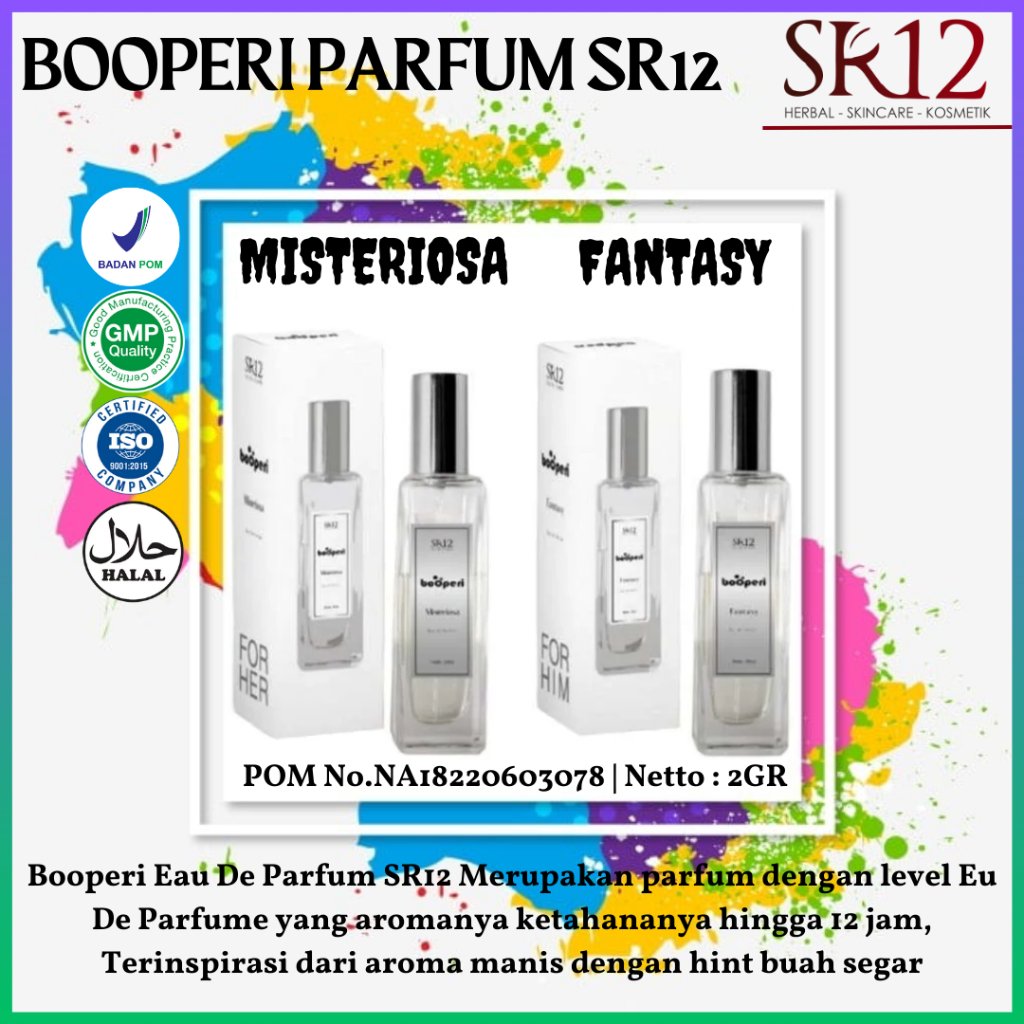 Jual SR12 BOOPERI PARFUME 30 ML / TAHAN HINGGA 12 JAM / PARFUM UNISEX / EAU DE PARFUME (EDP ...