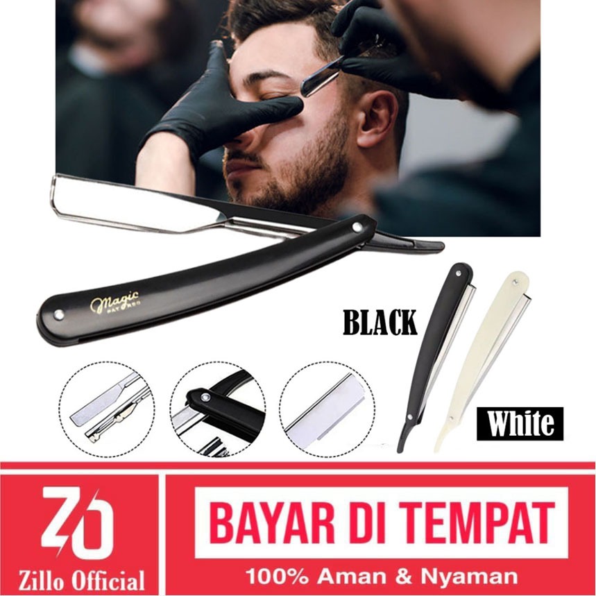 Jual ZILLO Pisau Lipat Razor Kerikan Rambut Standar Barbershop Pengerok ...