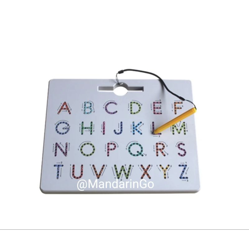 Jual Tracing huruf ABCD (1sisi) -magnetic pad letters- belajar menulis ...