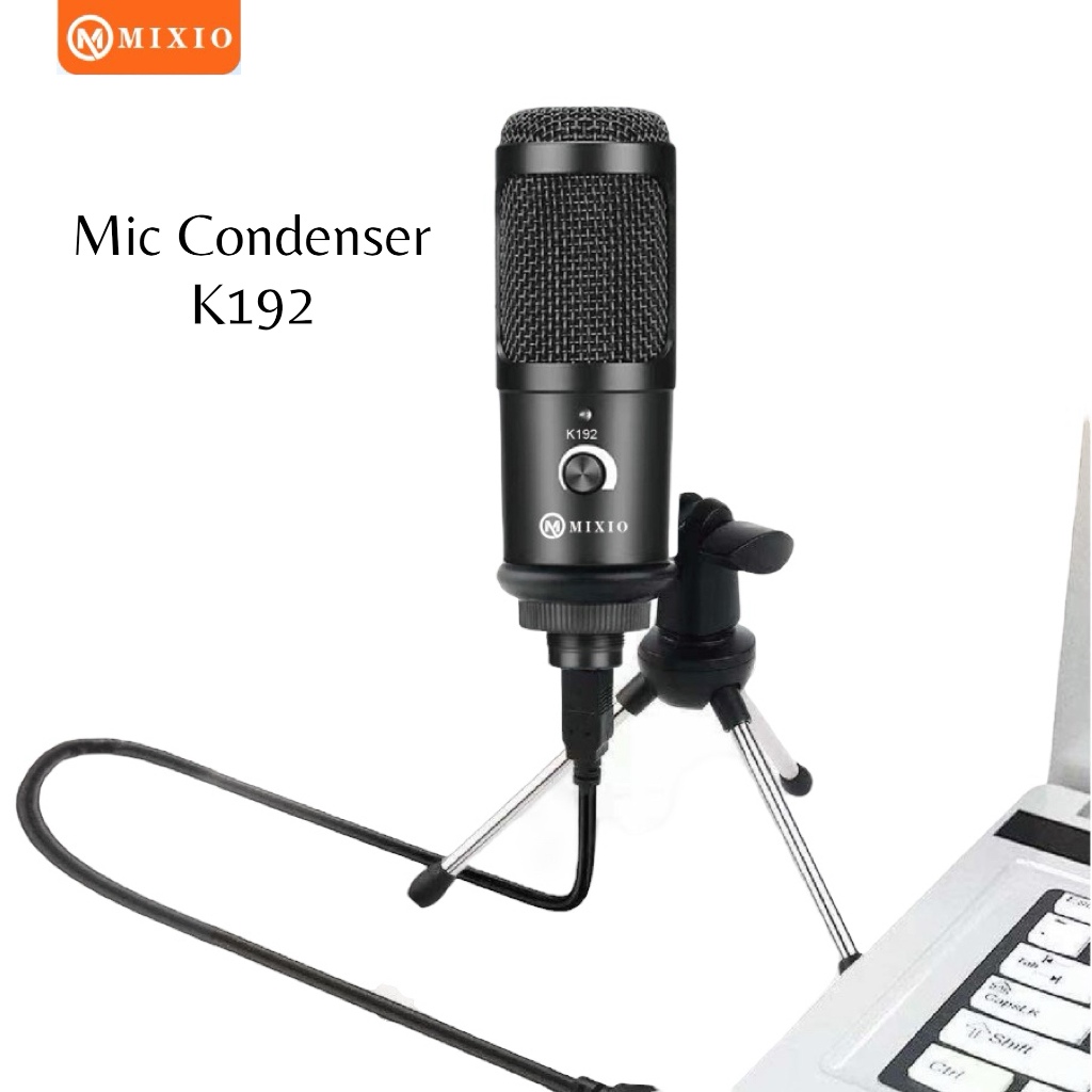 Jual MIXIO K192 Mic Microphone Condeser Streamer Usb Laptop vocal ...