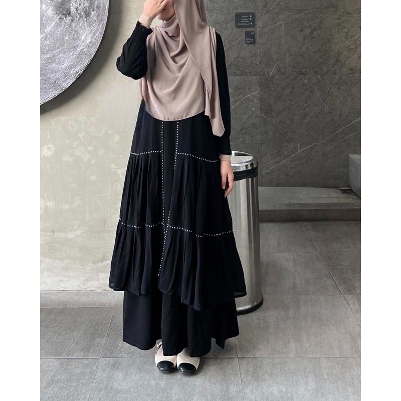 Jual Abaya syari Gamis Hitam Polos Turkey Bahan Jetblack Saudi Arab ...