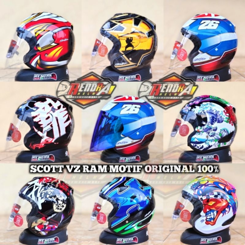 Jual Helm SCOTT VZ RAM Motif Original 100% ( Ogkir Termurah 2Kg ...