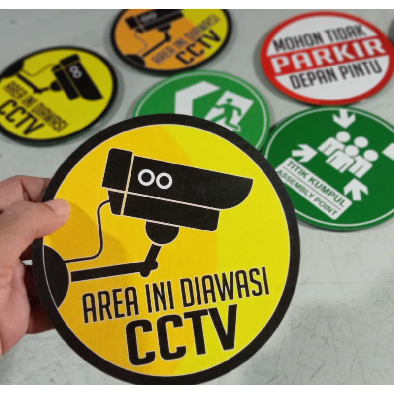 Jual cctv sign akrilik petunjuk tanda peringatan tanda larangan ...