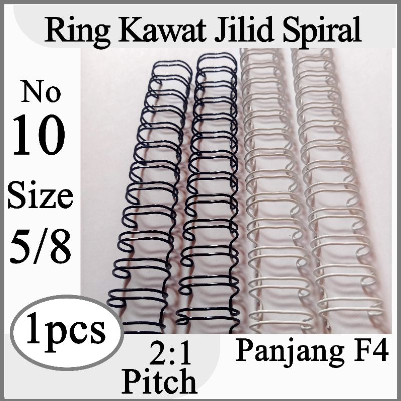 Jual Ring Kawat Jilid Spiral 2:1 ukuran 5/8 inchi F4 | Shopee Indonesia