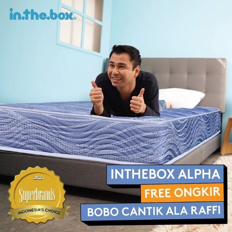 Jual [ORIGINAL 100%] INTHEBOX Alpha Kasur Spring Bed - Free Bantal | Ukuran Kasur 90x200 ...
