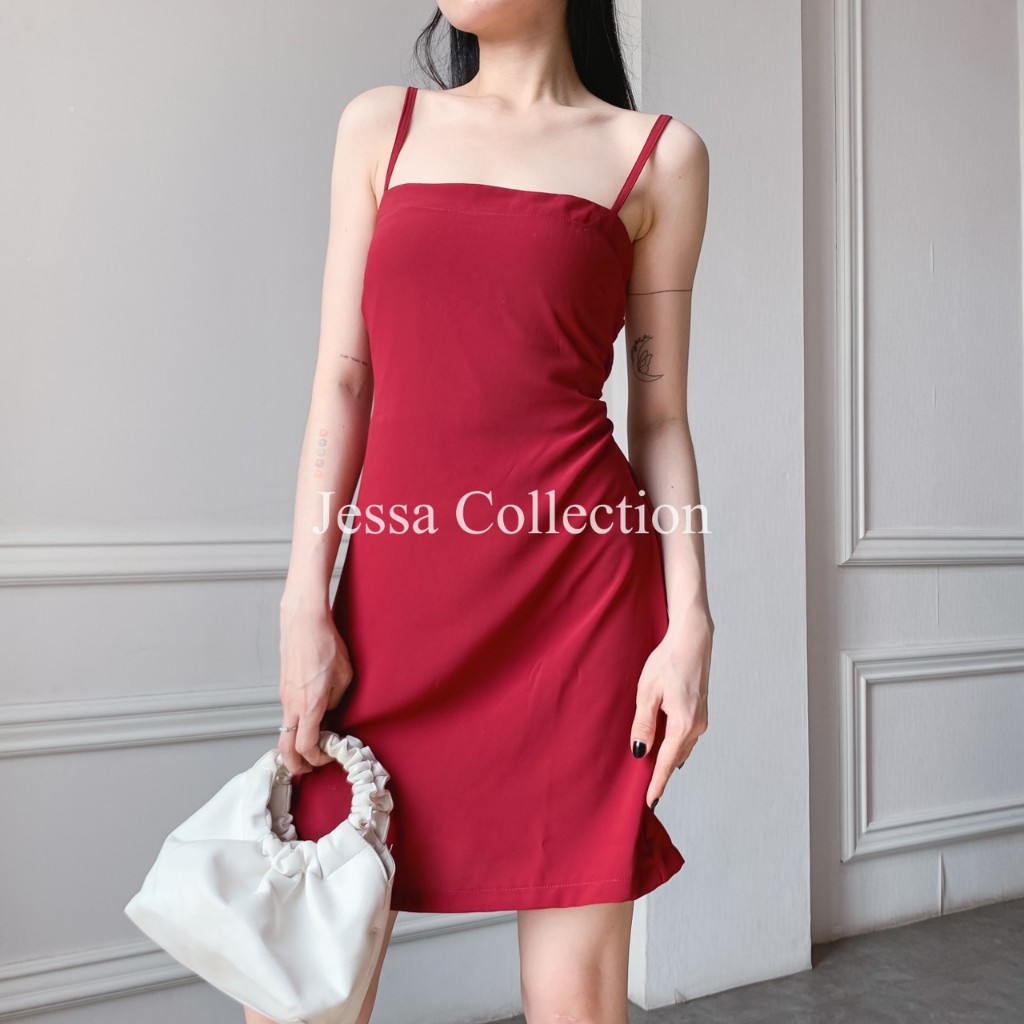 Jual Premium Basic Sleeveless Dress TH 945 SEAMLESS STRETCH Gaun Mini ...