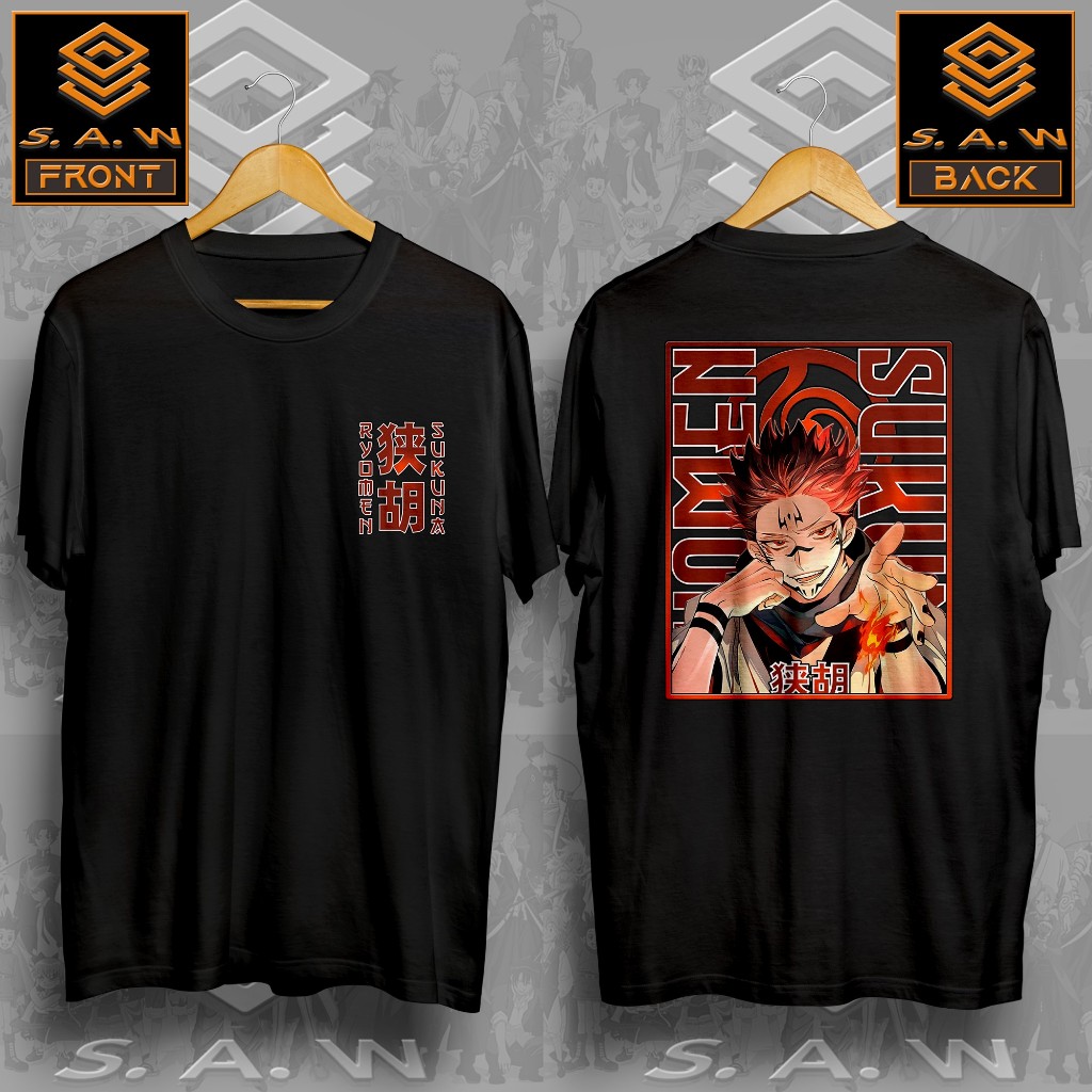 Jual T-SHIRT SUKUNA Kaos Anime Manga Jujutsu Kaisen Ryomen Sukuna Yuuji ...
