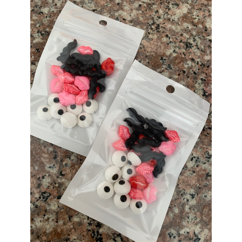 Jual edible sprinkle sprinkel bento bekal anak tusukan mata bibir dino ...