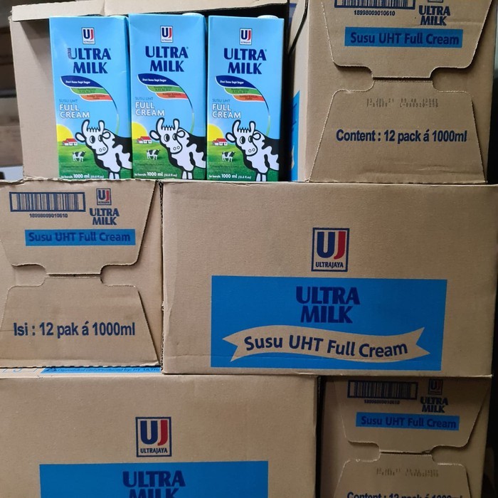 Jual Ultra Milk Susu UHT Full cream 1 Liter DUS isi 12 | Shopee Indonesia