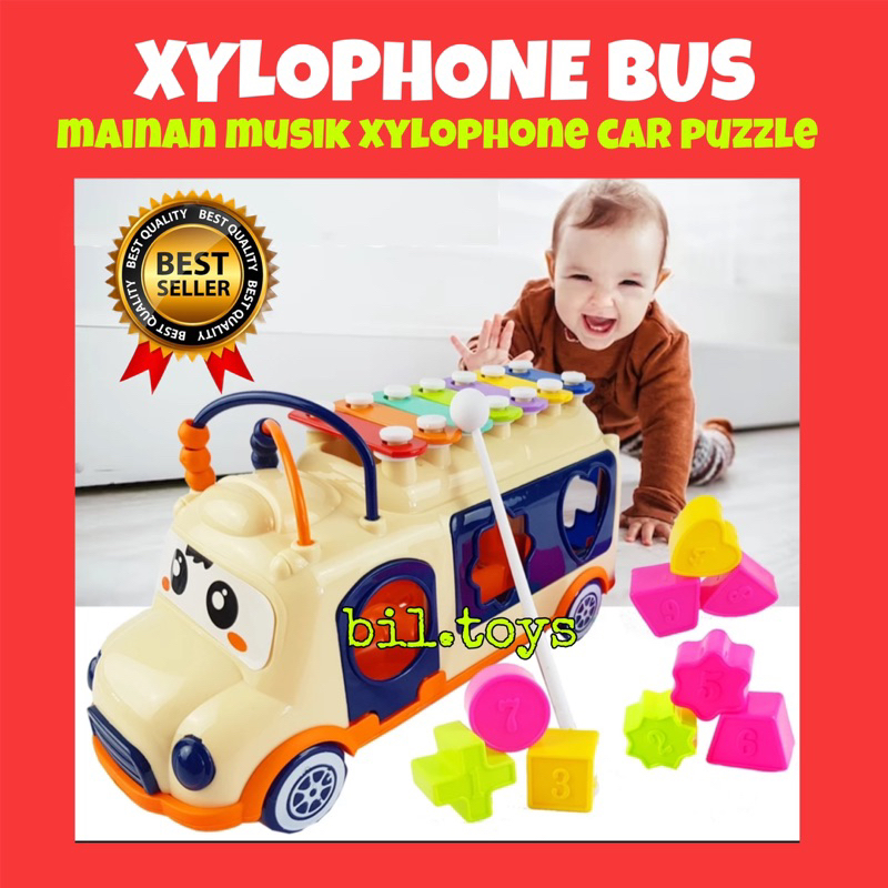 Jual MAINAN HAPPY BUS XYLOPHONE YE 20 MUSIC BUS MAINAN EDUKASI MUSIK ...